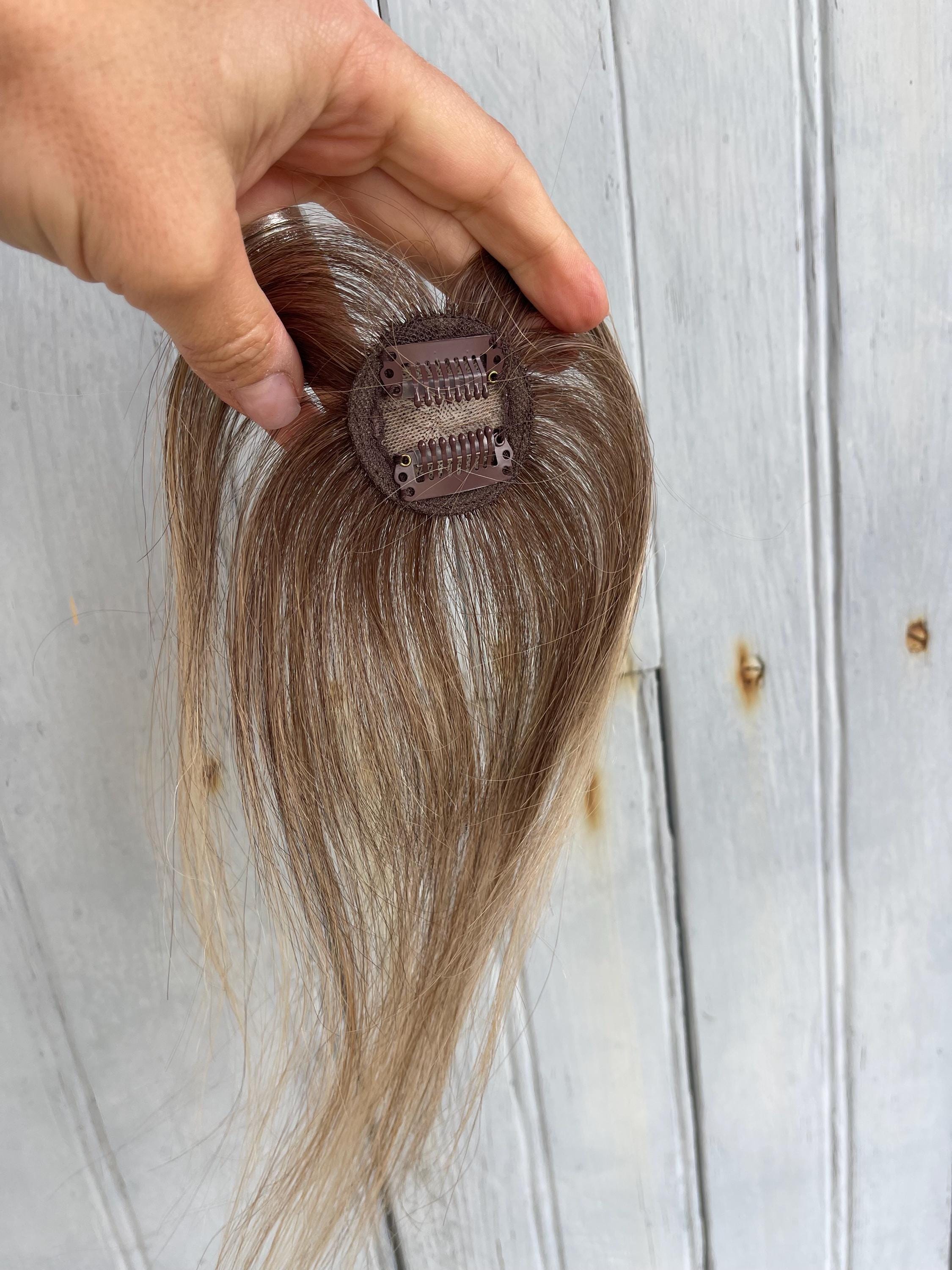 Topper 100% Remy Human Hair Topper, Blonde Silk Top, Rooted Blonde Wig ...