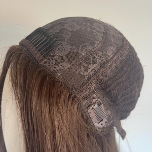 Wig 100% Remy Human Hair, Brown Ombre Wig 21”, SILK Top, Jewish Wig ...