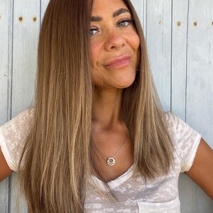 Wig 100% Remy Human Hair, Brown Ombre Wig 21”, SILK Top, Jewish Wig ...