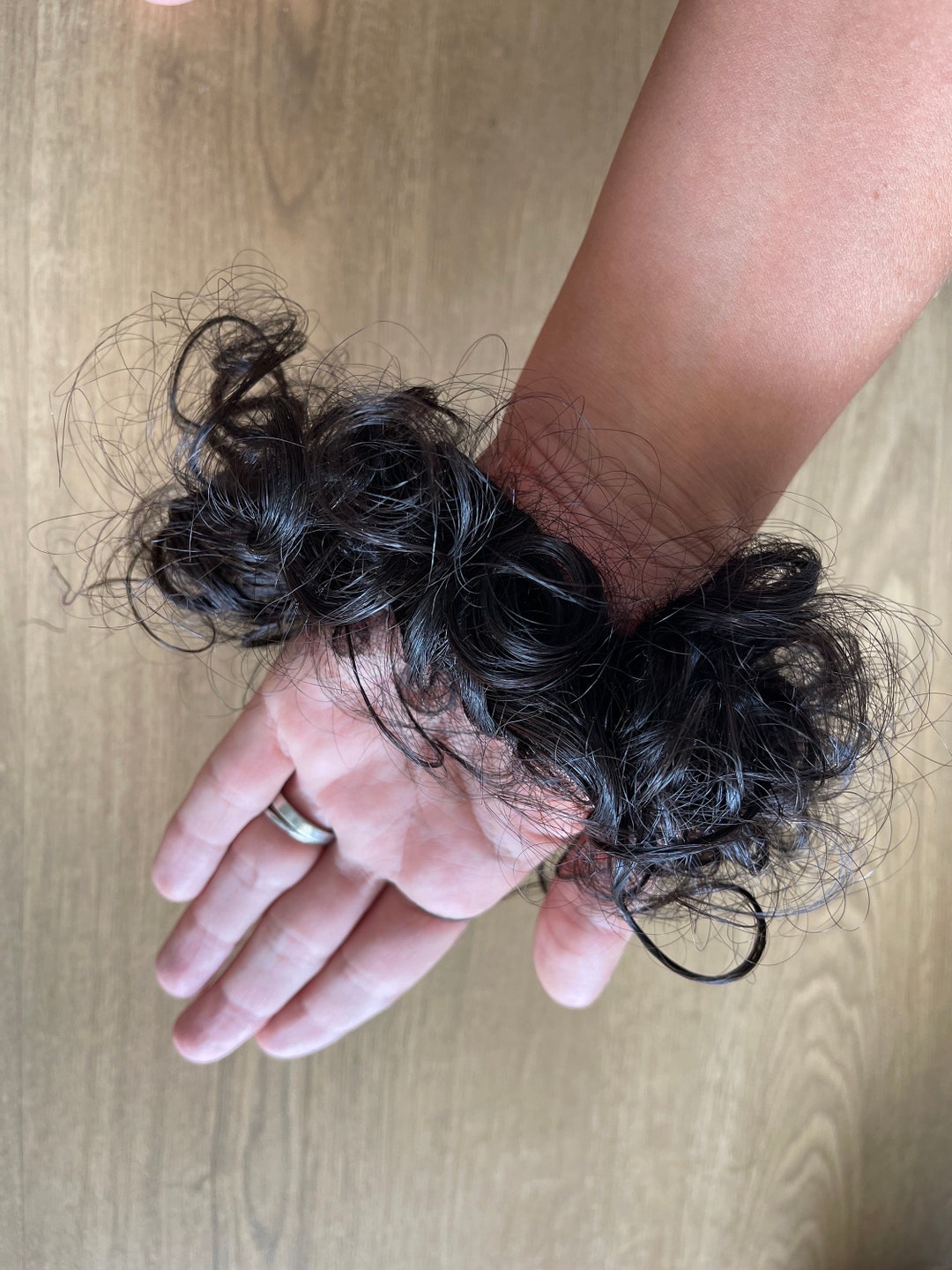 100% Human Hair - Scrunchies With Human Hair, Human Hair Buns, Ponytail ...