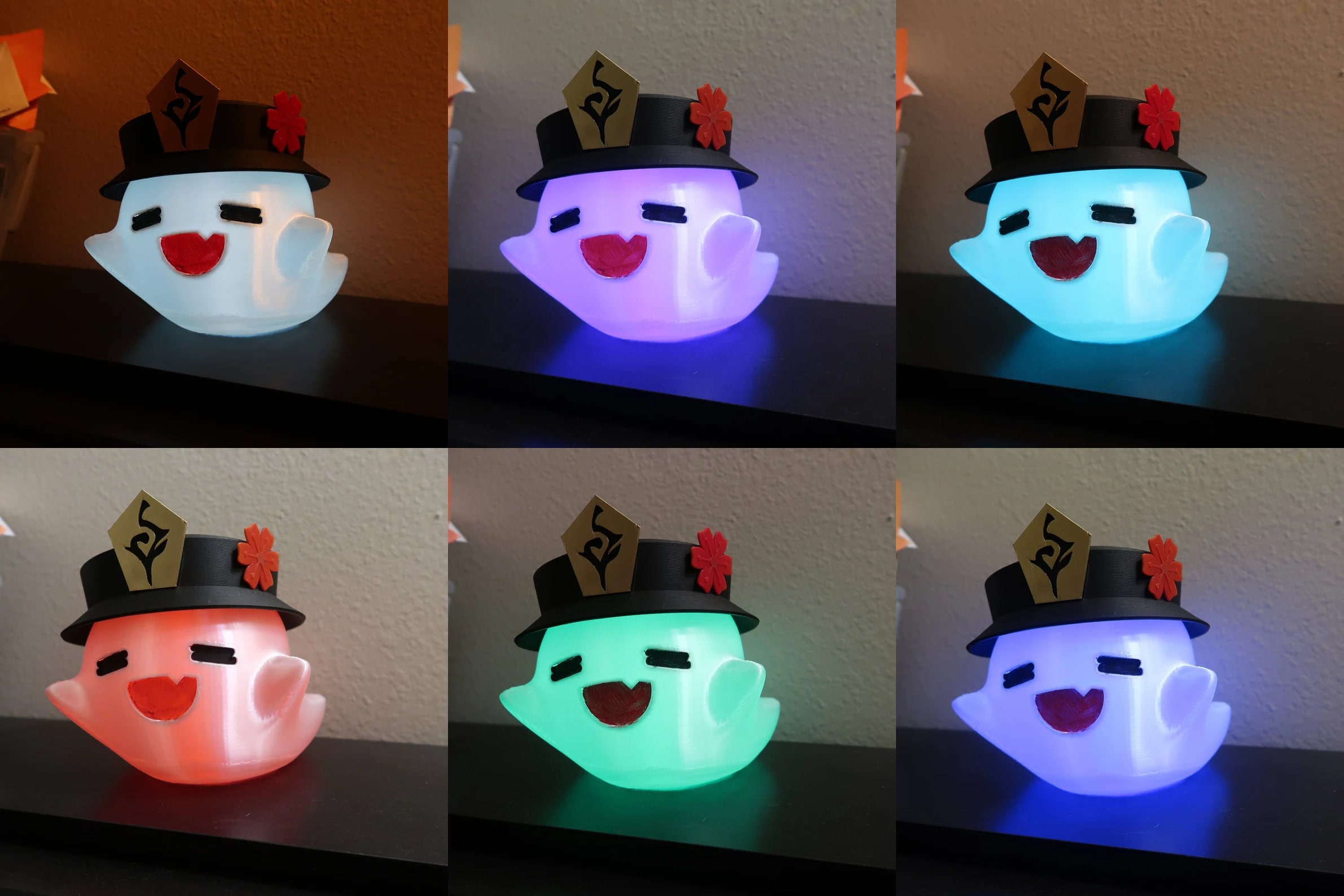 Genshin Impact LED Ghost Nightlight hu Tao - Etsy Australia