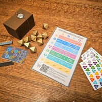 Genius Invokation TCG Dice Set, Handmade 8 Pcs Rhombic Solid Polyhedral ...