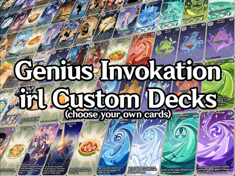 Genshin Impact Genius Invokation TCG || Custom Deck Builder - Etsy