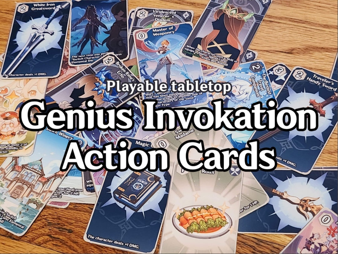 Genshin Impact || Genius Invokation TCG: Action Cards (updated to Luna ...