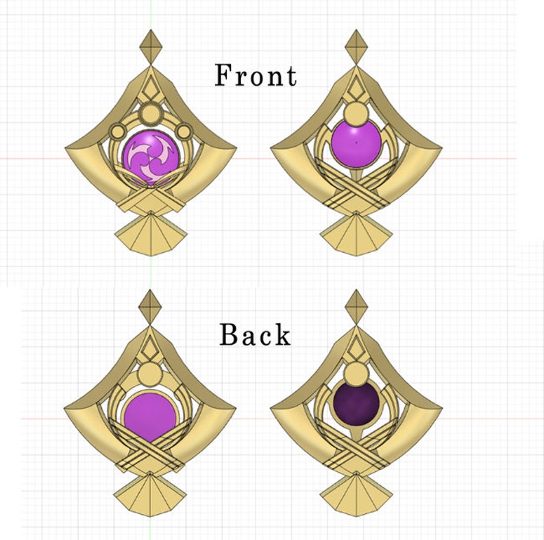 Genshin Impact Vision Earrings yae Miko - Etsy Canada