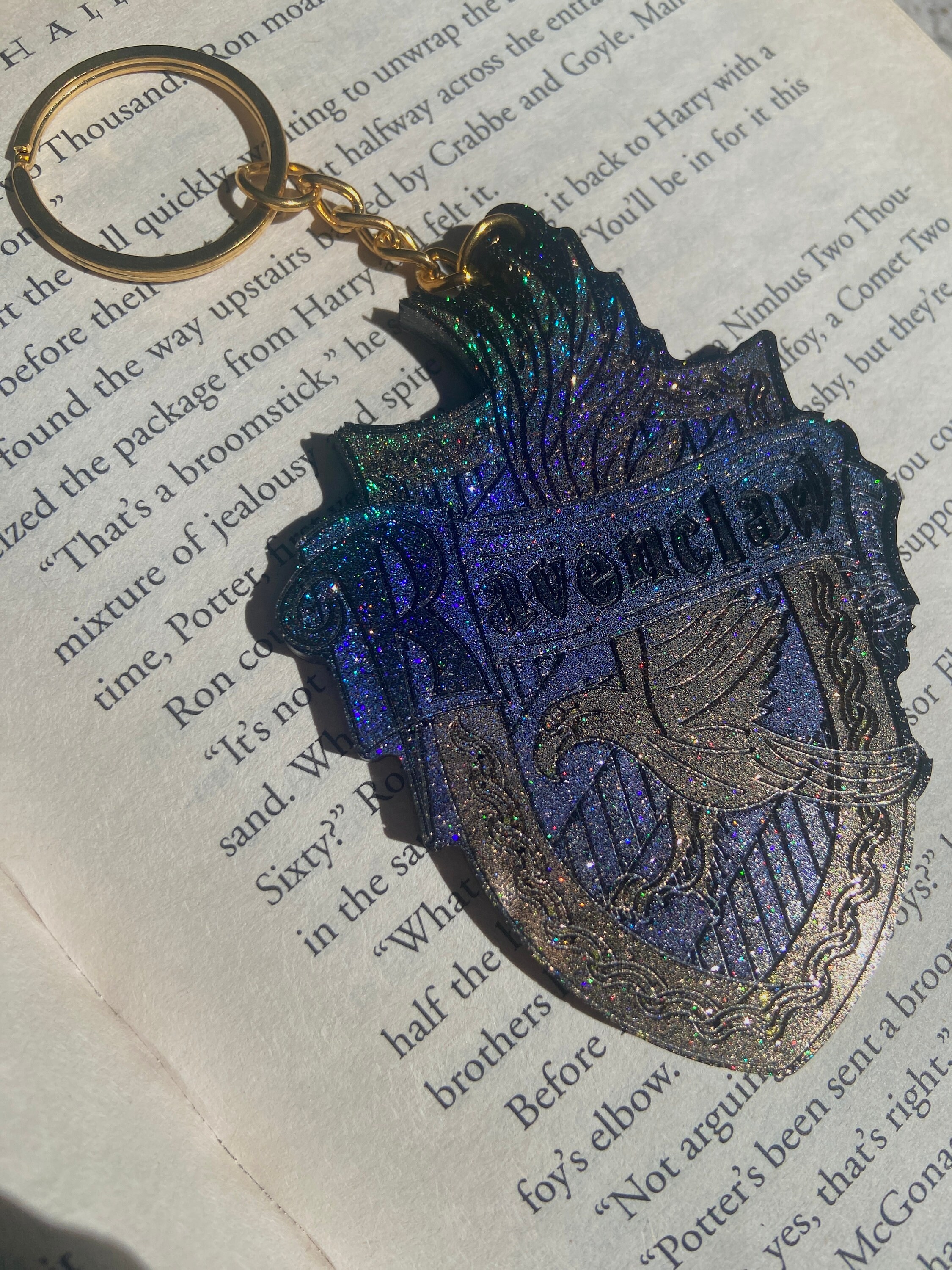 Harry Potter Hogwarts House Keychain - Etsy