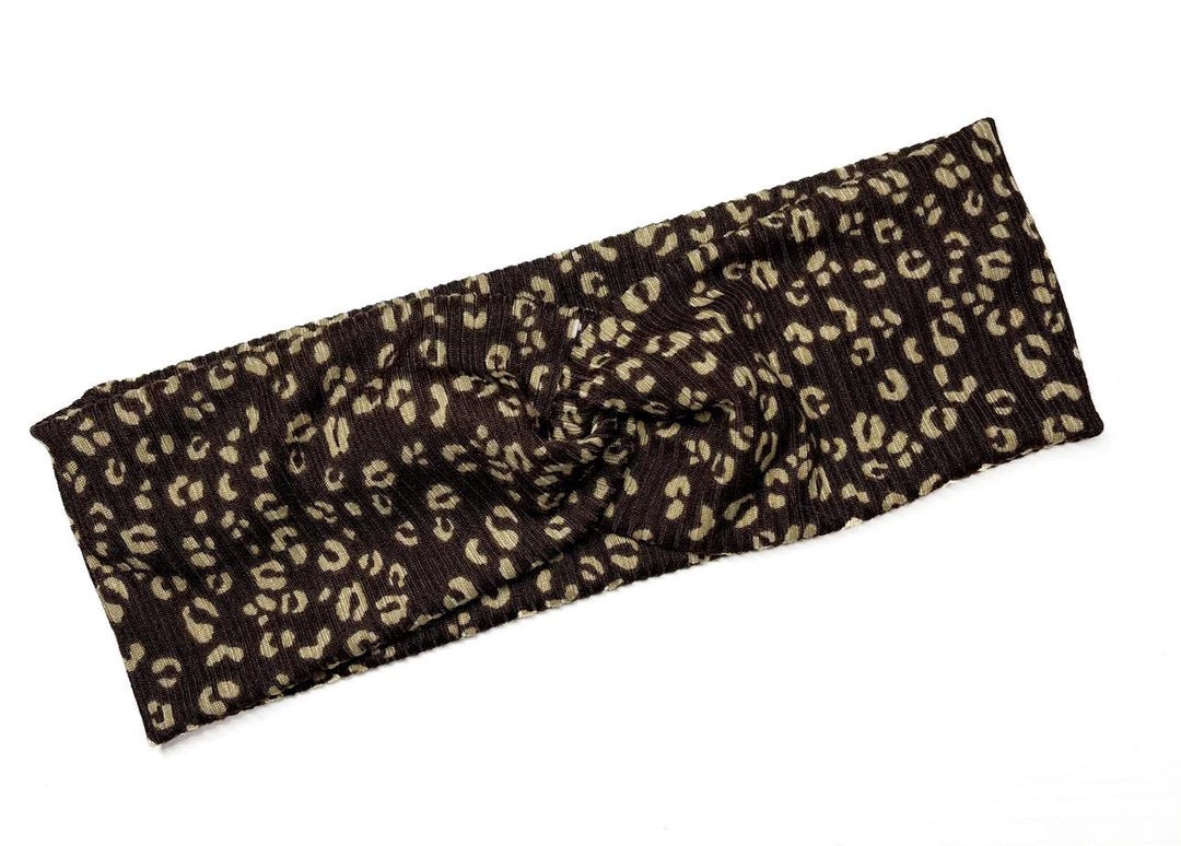Brown Cheetah Print, Twist Headband, Nurse Headband, Adult Turban ...