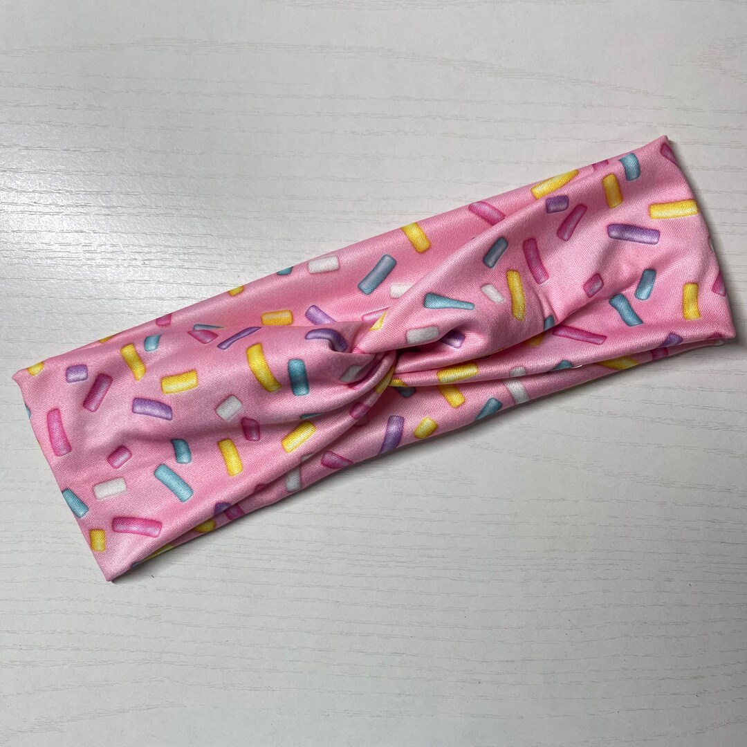 Pink Sprinkles, Twist Headband, Nurse Headband, Adult Turban, Headbands ...