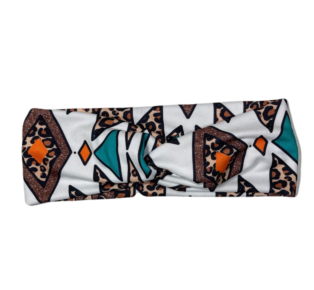 Aztec Western, Boho Twist Headband, Handmade Hair Accessory Womens ...