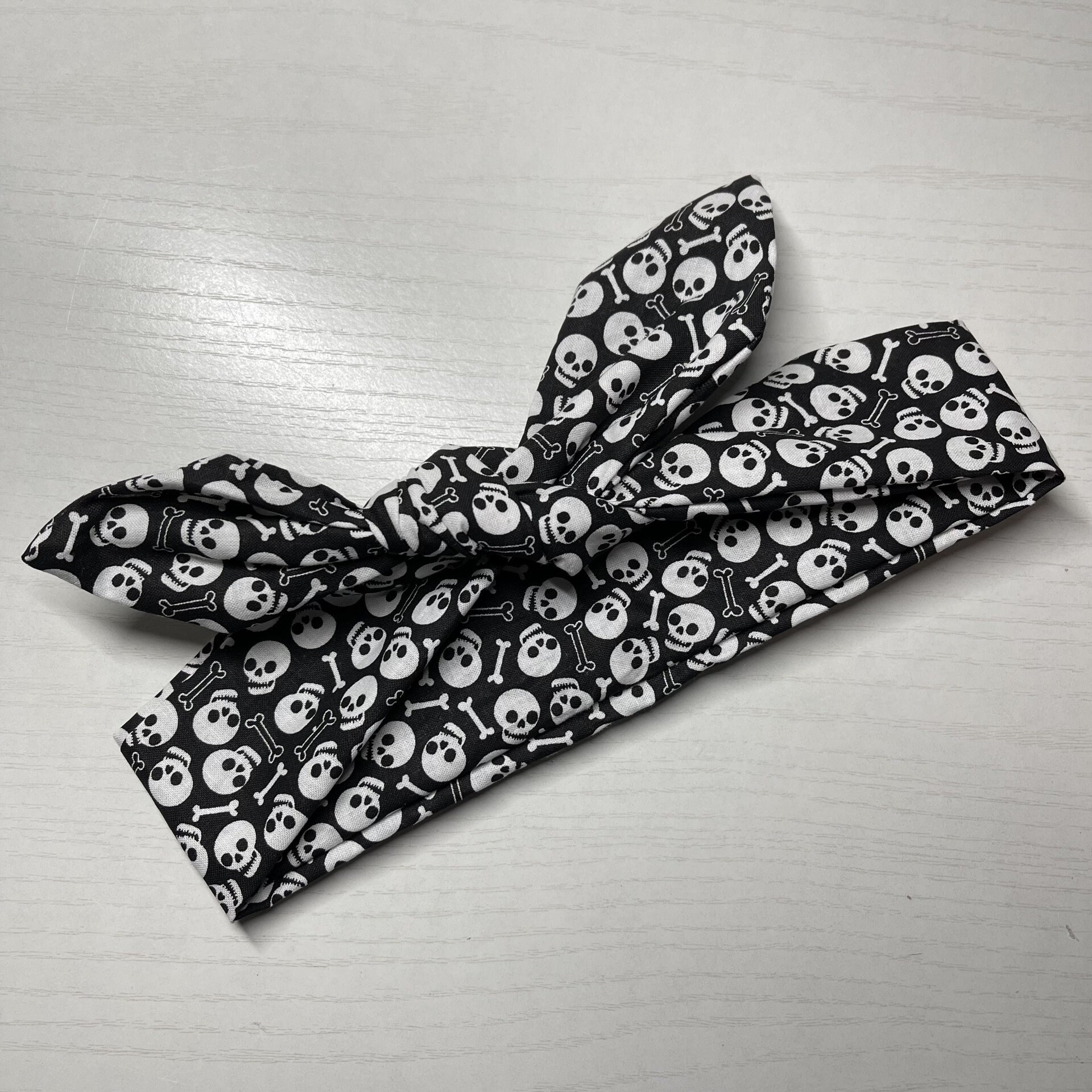 Skulls & Bones, Tie on Headband, Nurse Headband, Adult Turban ...