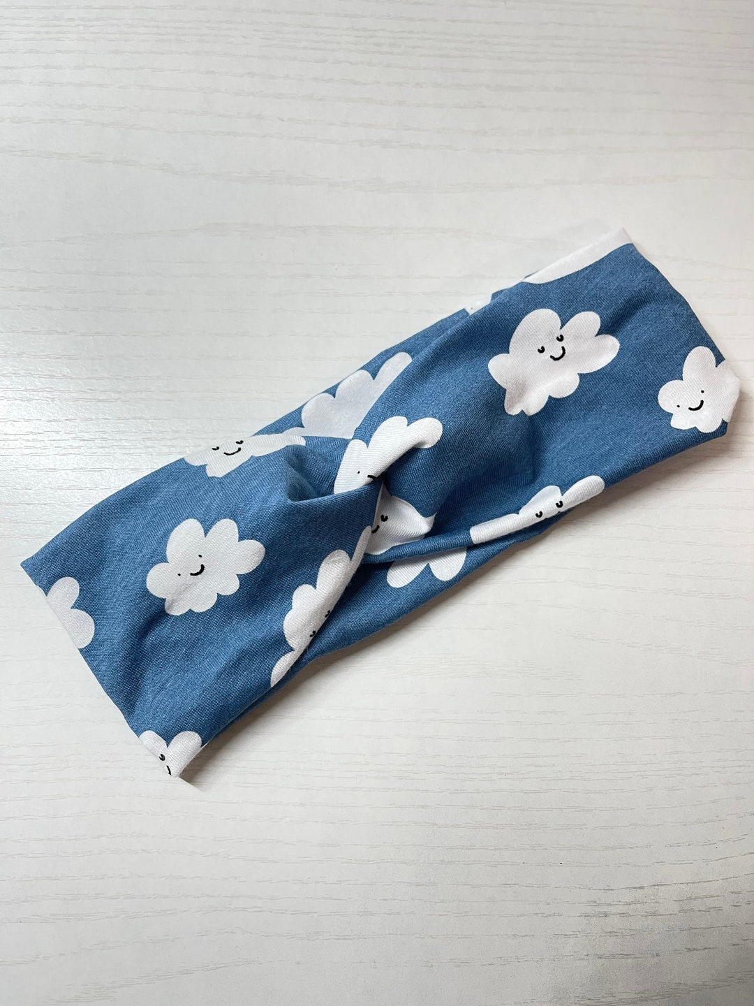 Smiley Clouds, Kids, Twist Headband, Nurse Headband, Adult Turban ...