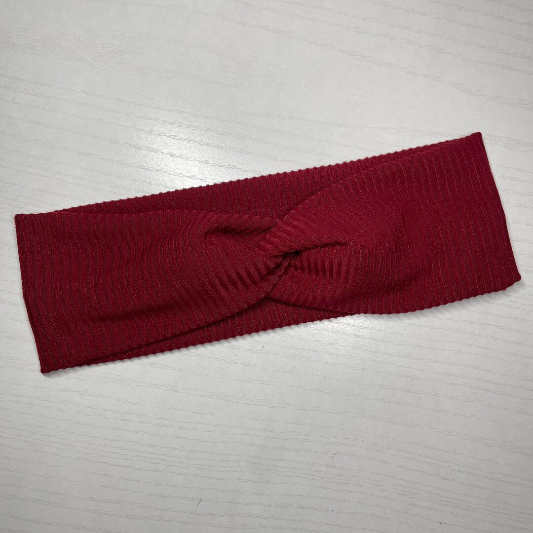 Cherry Red Rib, Twist Headband, Nurse Headband, Adult Turban, Headbands ...