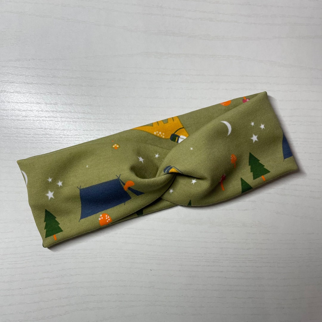 Green Camp Dinosaurs, Twist Headband, Nurse Headband, Adult Turban ...