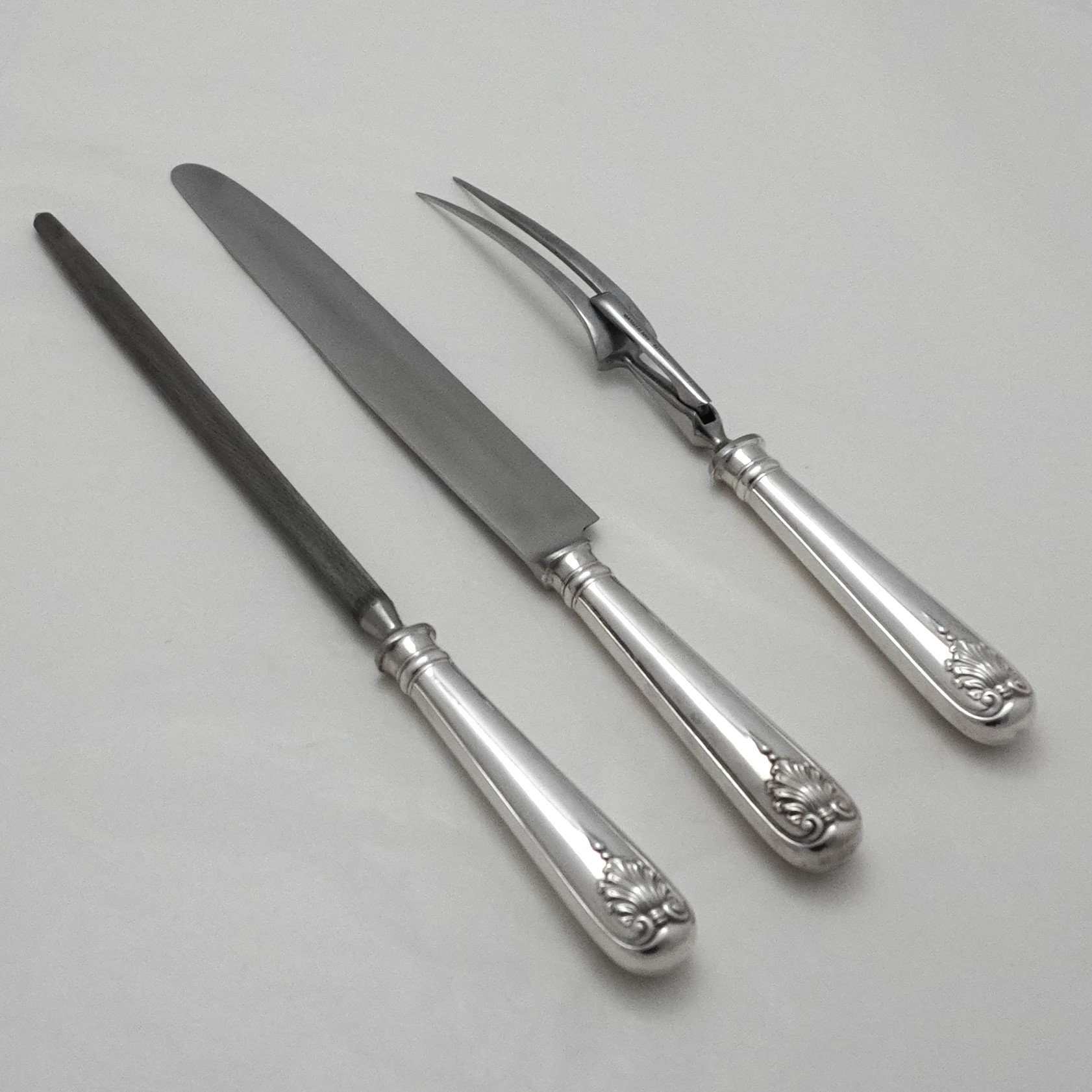Paul Lamerie Design Roberts & Belk Silver Plated Cutlery 3 Piece ...