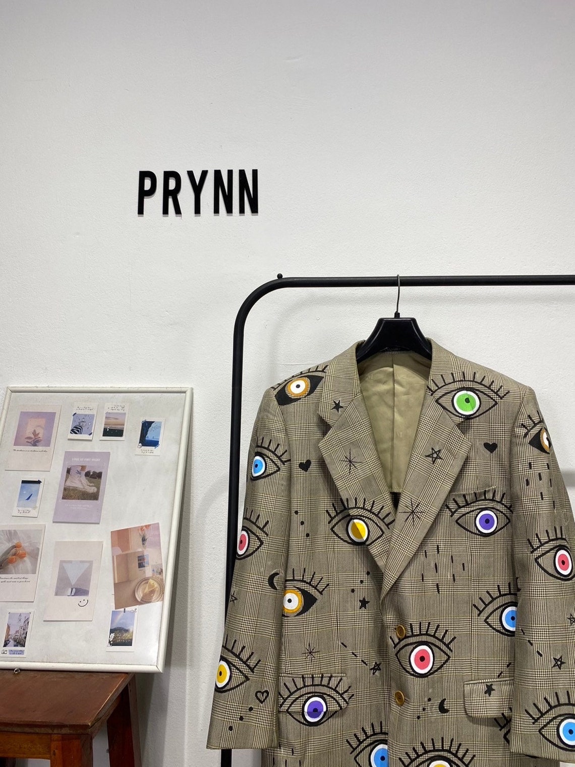 Reworked Blazer Hand Painted : Evil Eyes - Etsy