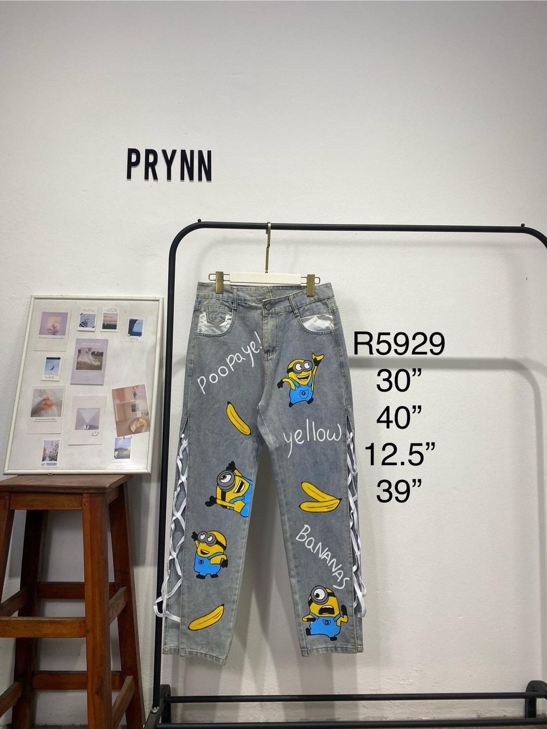 Reworked Jeans Pants Hand Painted : Minions - Etsy