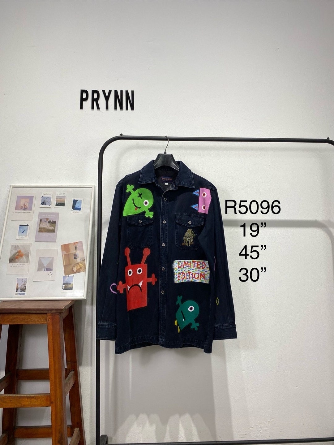 Reworked Jacket Hand Painted : Monsters - Etsy