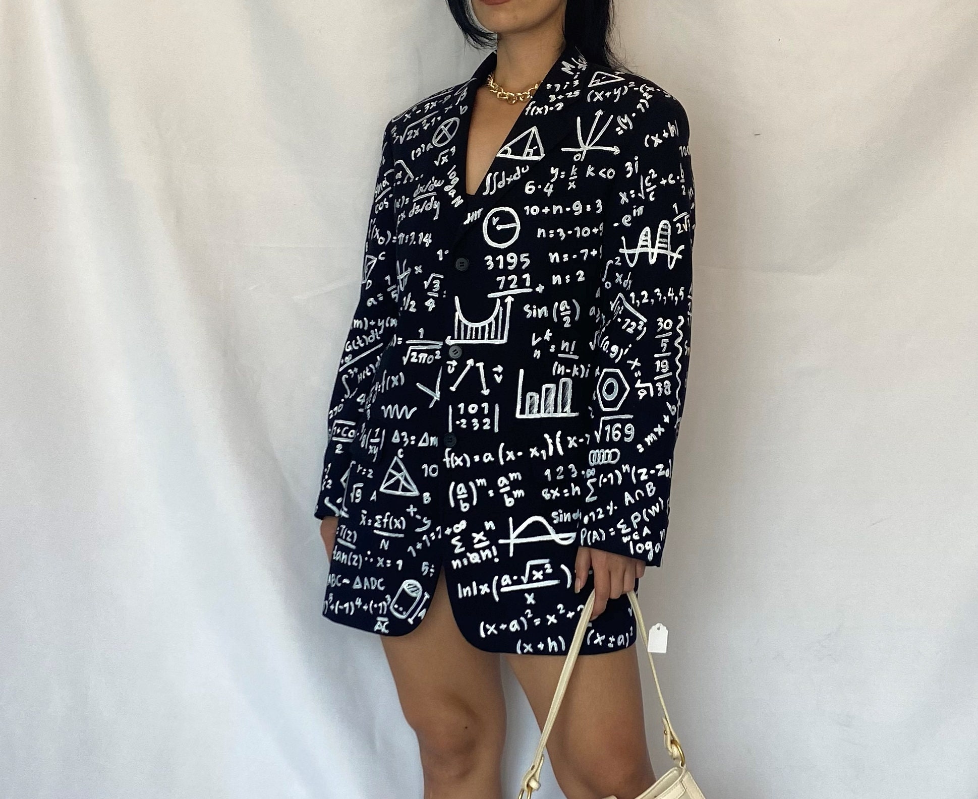 Unique Hand Painted Blazer. Reworked Oversized Blazer - Etsy