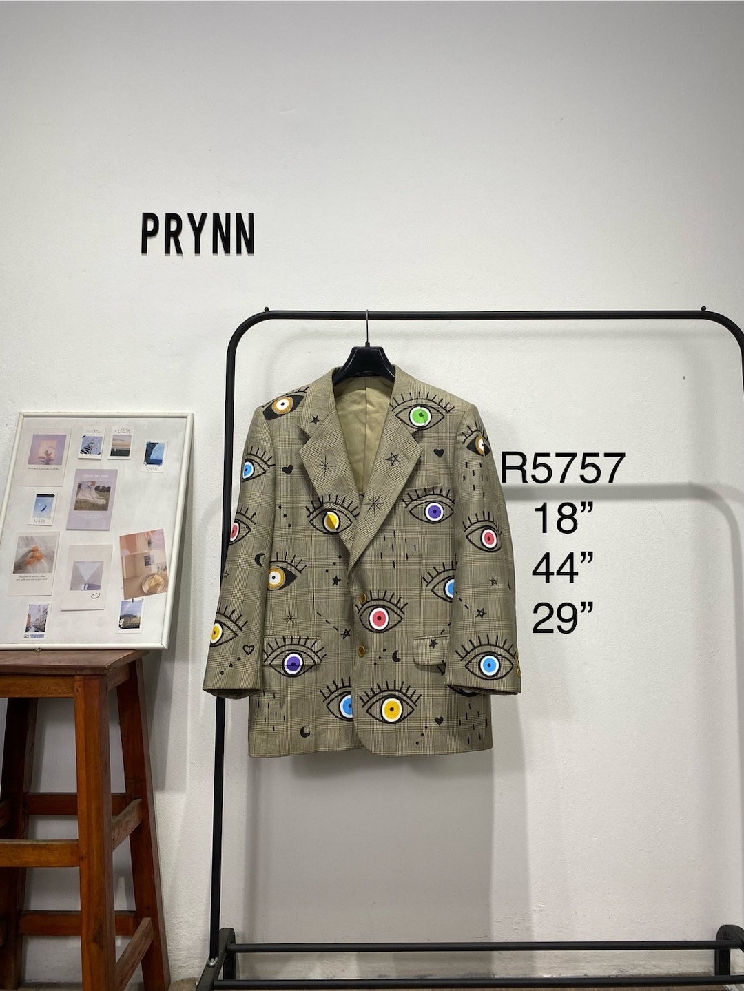 Reworked Blazer Hand Painted : Evil Eyes - Etsy