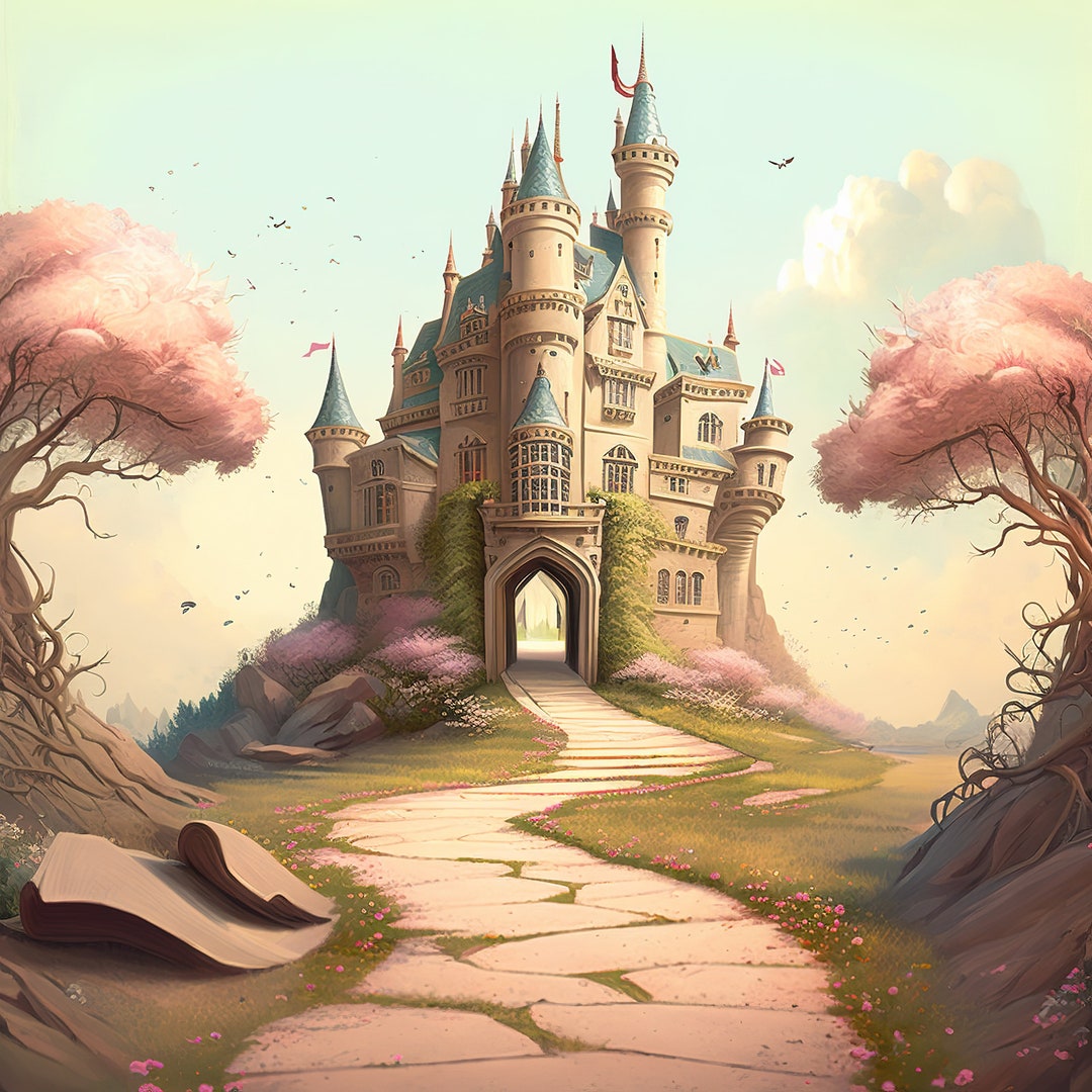 Storybook Castle Digital Background - Etsy