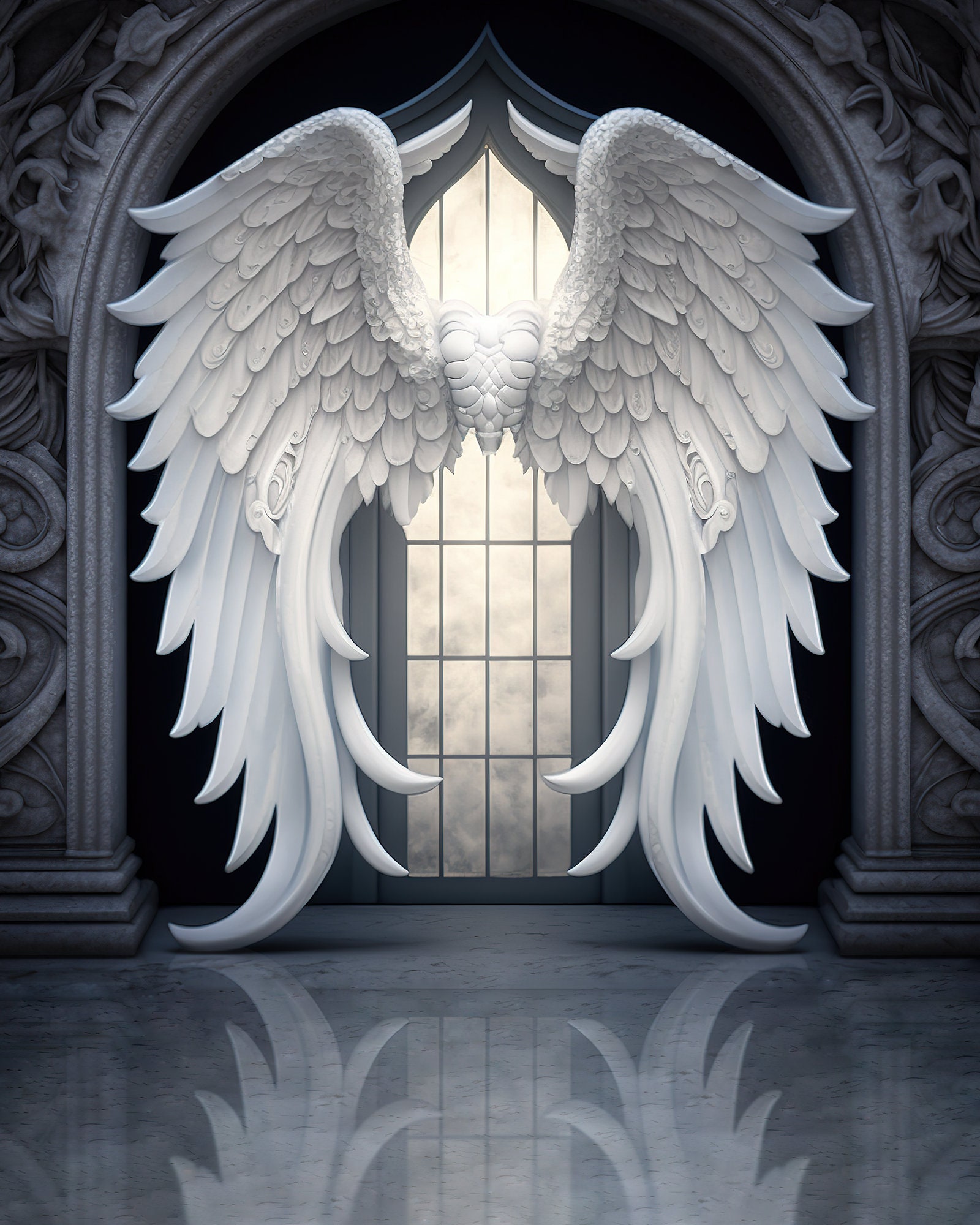 Digital Angel Wings Backdrop - Etsy