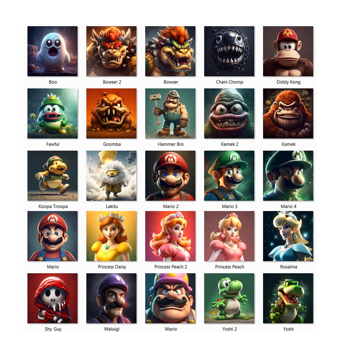 Digital File Download Mario bundle of 25 - Etsy