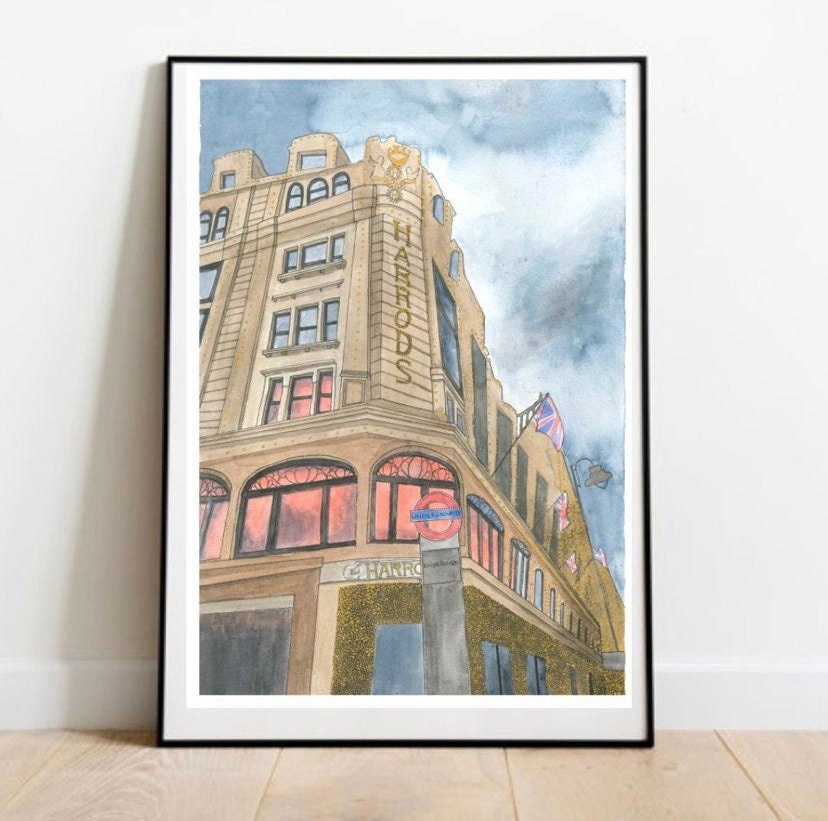 Harrods London Art Print - Etsy