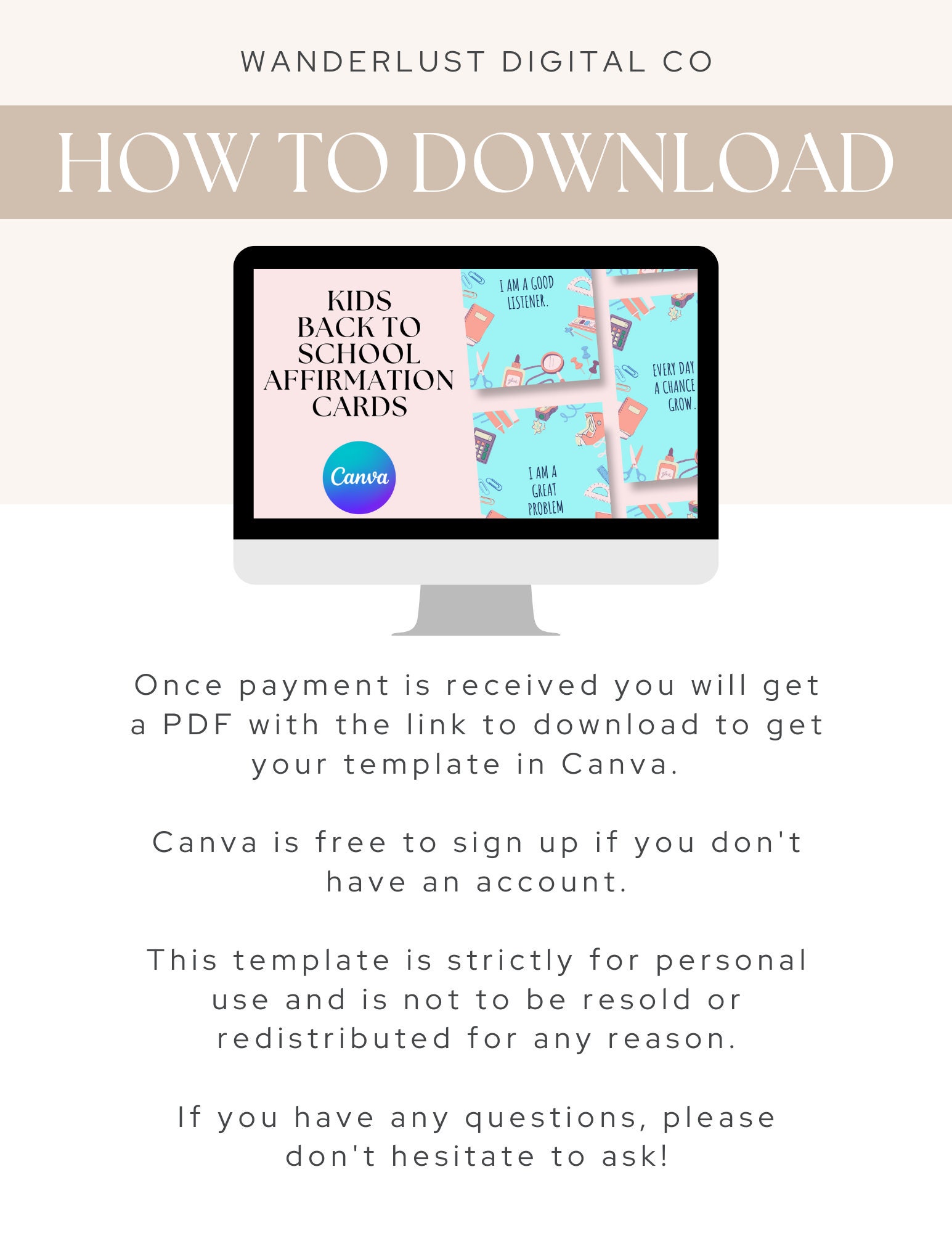 50 Kids Back to School Affirmation Cards - Etsy