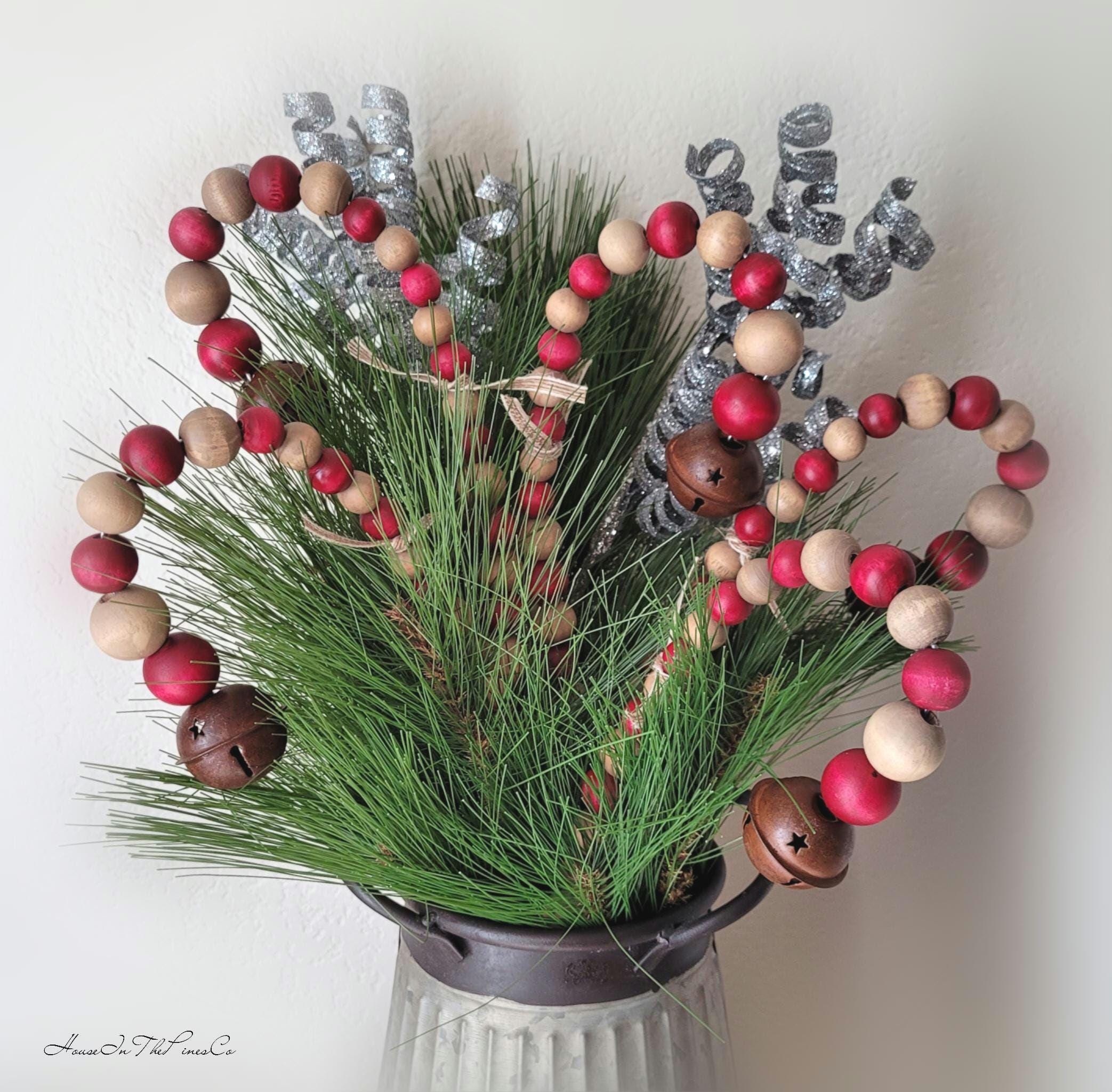 Wood Bead Candy Canes, Farmhouse Candy Canes, Primitive Candy Canes ...