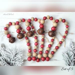 Wood Bead Candy Canes, Farmhouse Candy Canes, Primitive Candy Canes ...