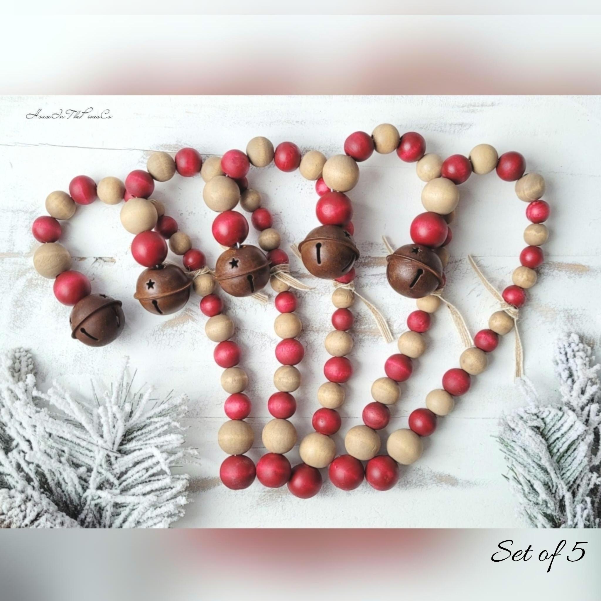 Wood Bead Candy Canes, Farmhouse Candy Canes, Primitive Candy Canes ...