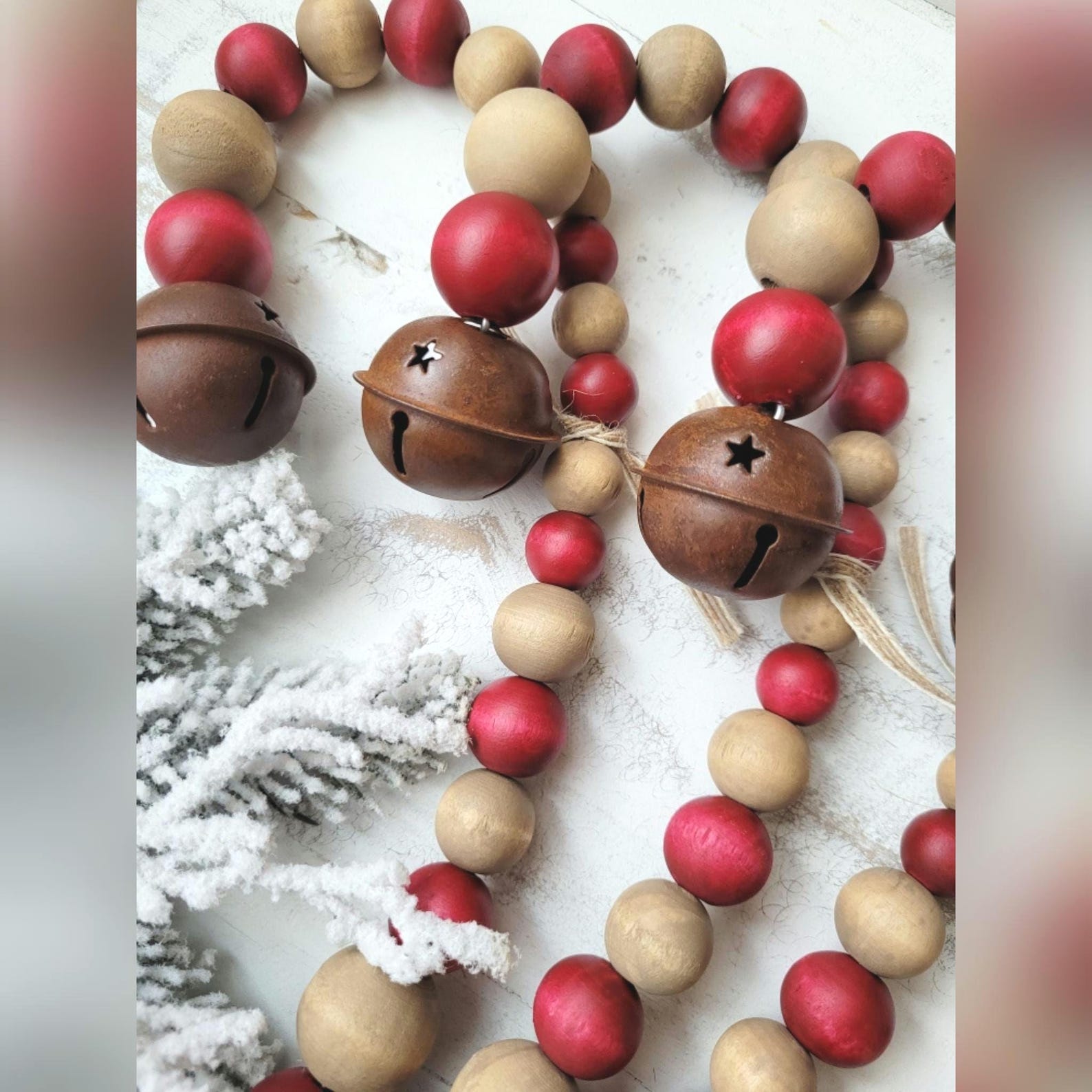 Wood Bead Candy Canes, Farmhouse Candy Canes, Primitive Candy Canes ...