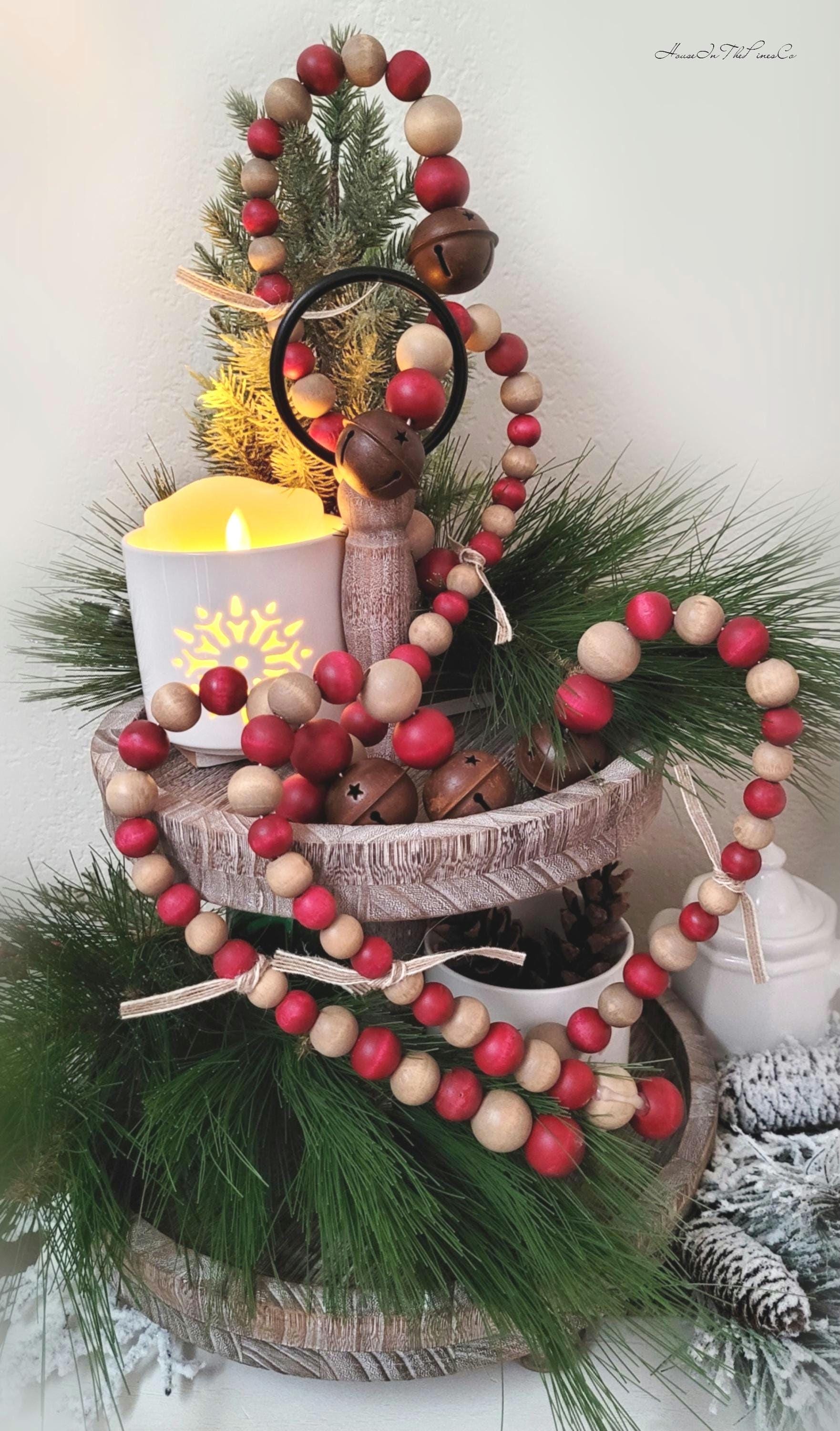 Wood Bead Candy Canes, Farmhouse Candy Canes, Primitive Candy Canes ...