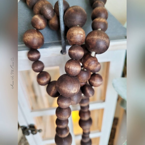 Wood Beaded Garland - Etsy