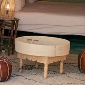 Berber Coffee Table in Natural Wood - Etsy