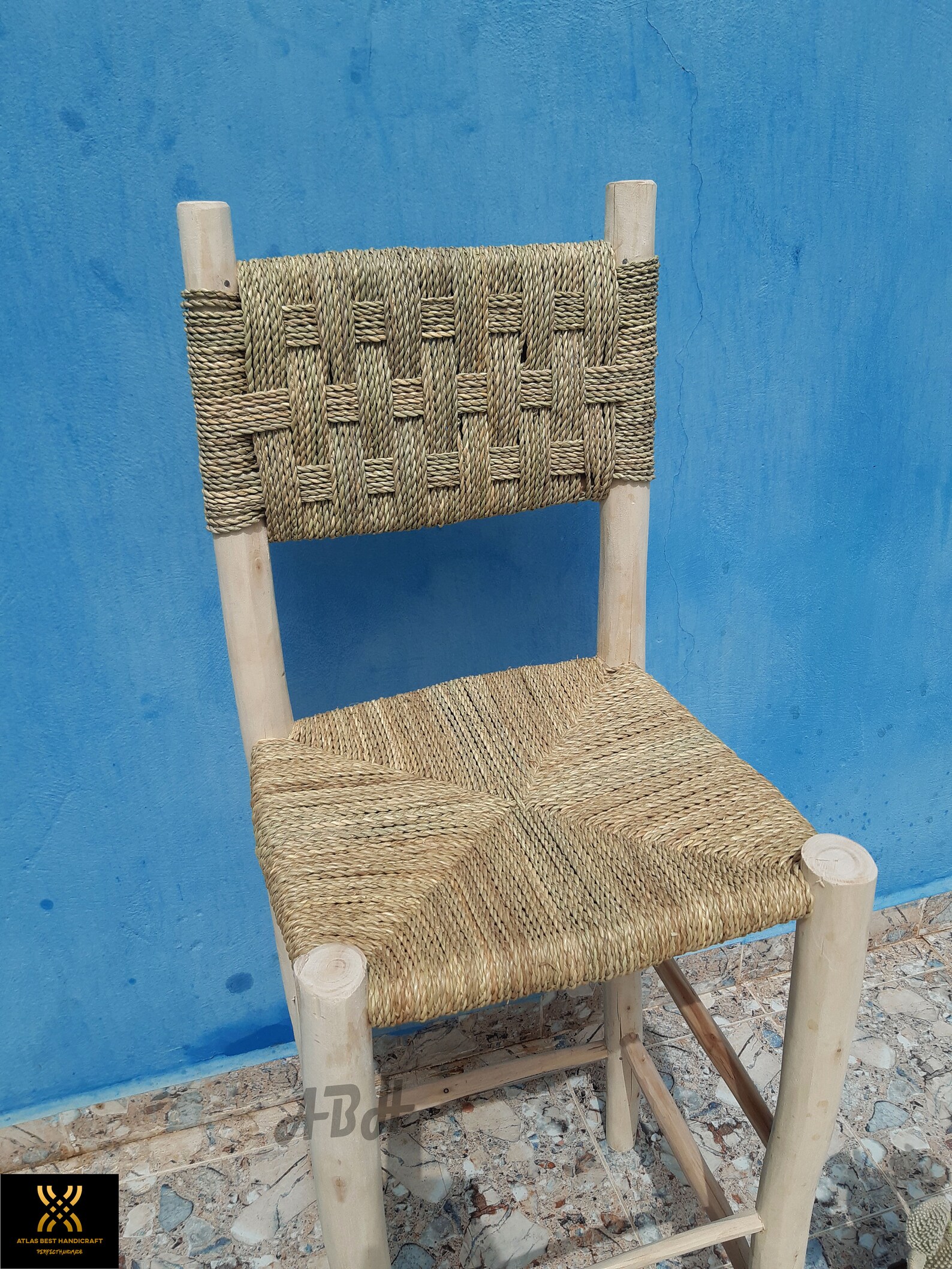 Moroccan Bar Stool,handmade Wood Bar Stools, Bar Stool With Backs, Bar ...