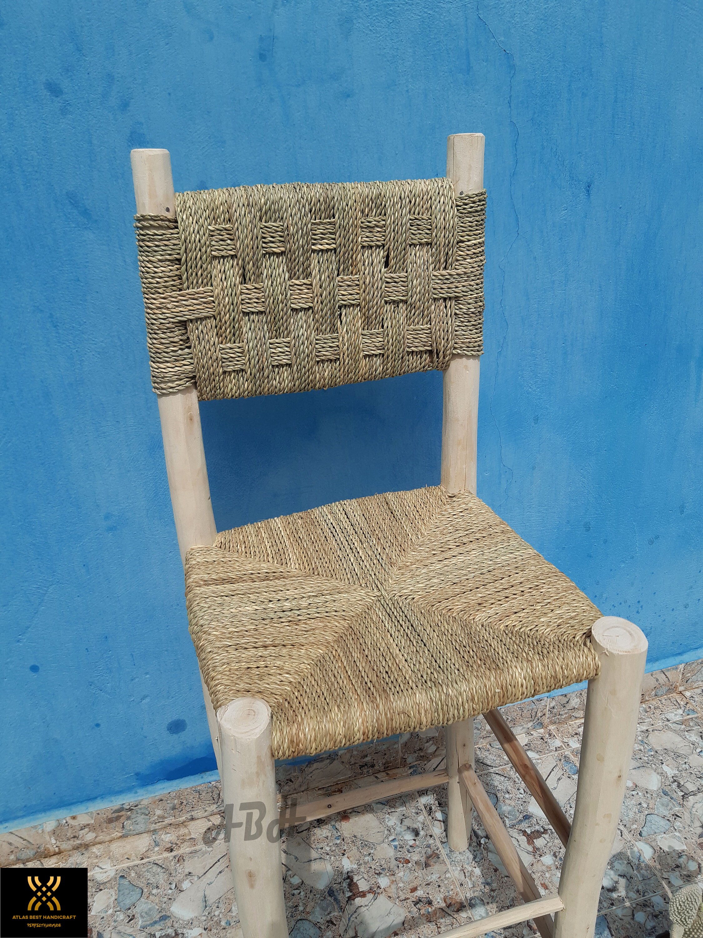 Moroccan Bar Stool,handmade Wood Bar Stools, Bar Stool With Backs, Bar ...