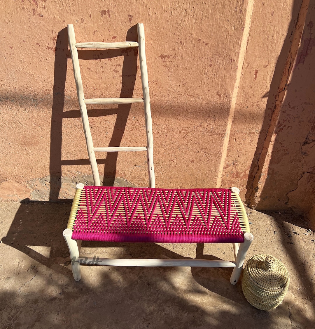 Moroccan Wooden Bench - Etsy
