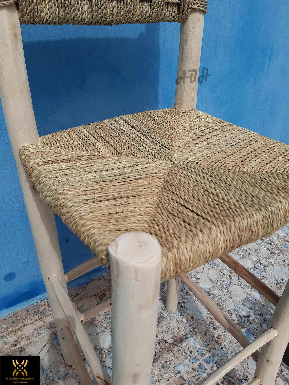 Moroccan Bar Stool,handmade Wood Bar Stools, Bar Stool With Backs, Bar ...