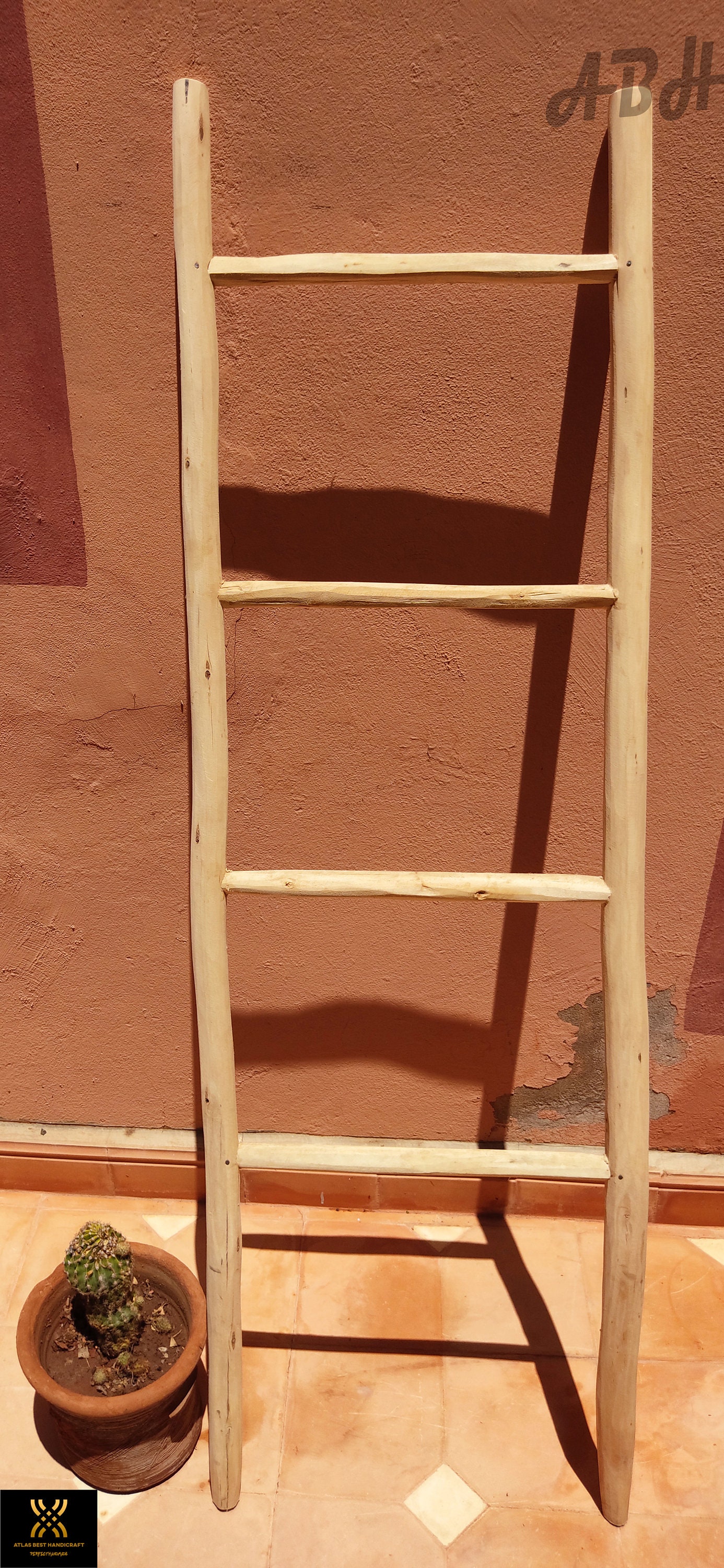 Decorative wood ladder handmade ladder home decor wood art. | Etsy