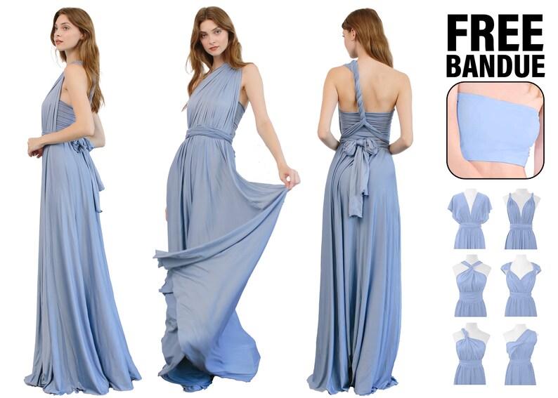 Multiway Maxi Dress Convertible Bridesmaid Dress Bridesmaid - Etsy