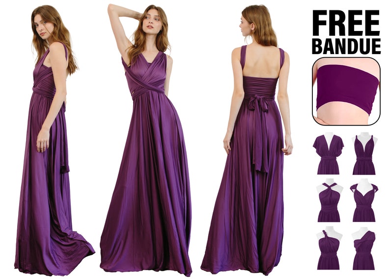 Multiway Maxi Dress Convertible Bridesmaid Dress Bridesmaid - Etsy