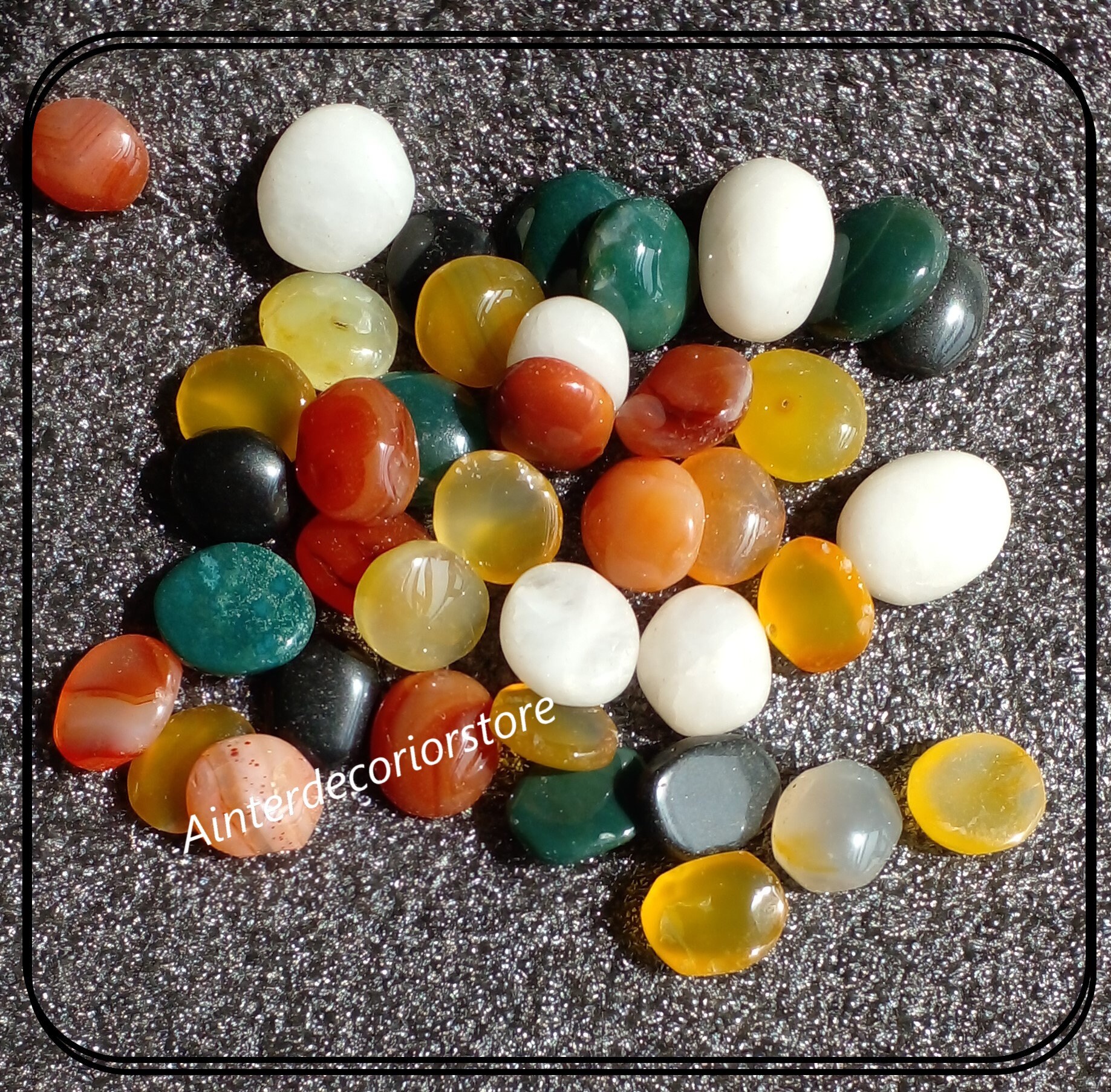 Hakik Stone/Akik Stone/Hakik Pathar Multicolour Oval Shape | Etsy