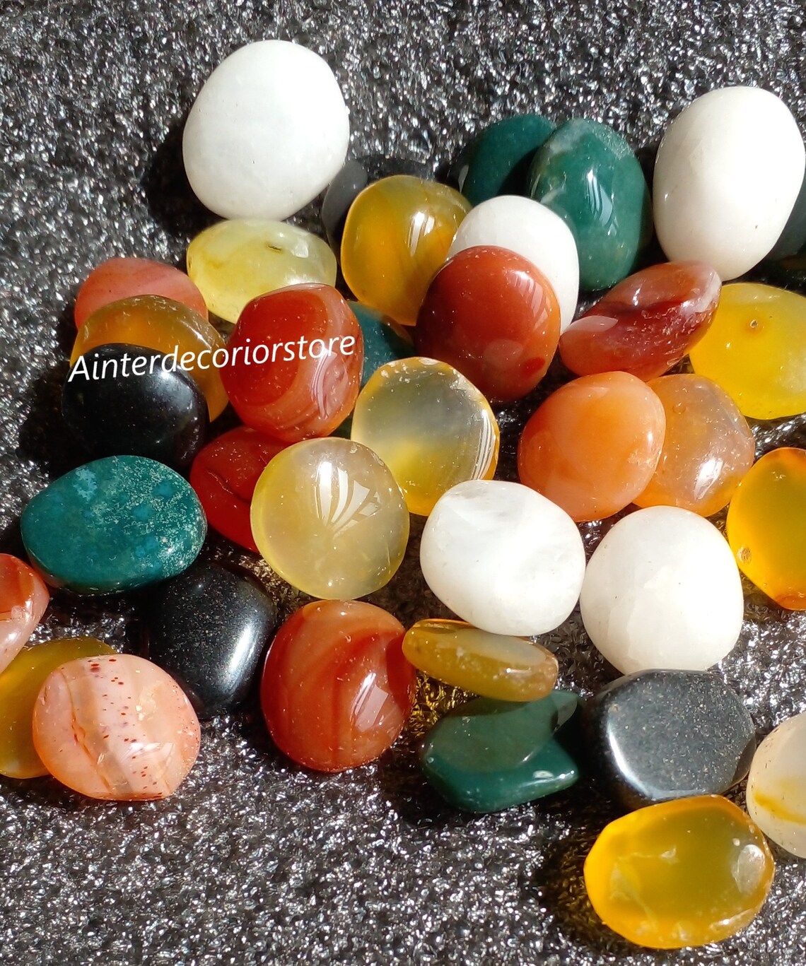 Hakik Stone/Akik Stone/Hakik Pathar Multicolour Oval Shape | Etsy