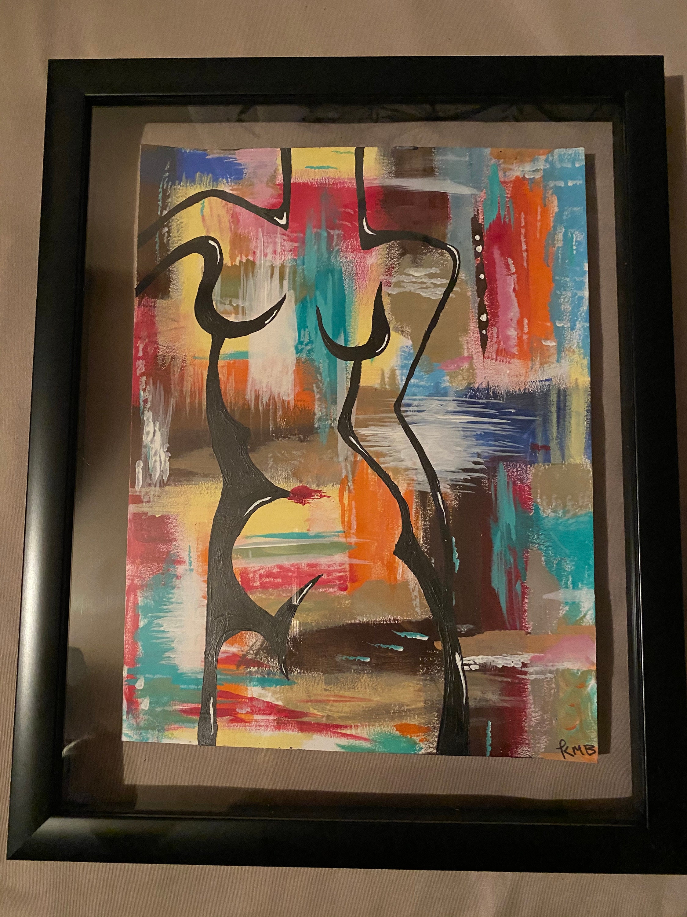 Woman's Body Original acrylic abstract painting - Etsy.de