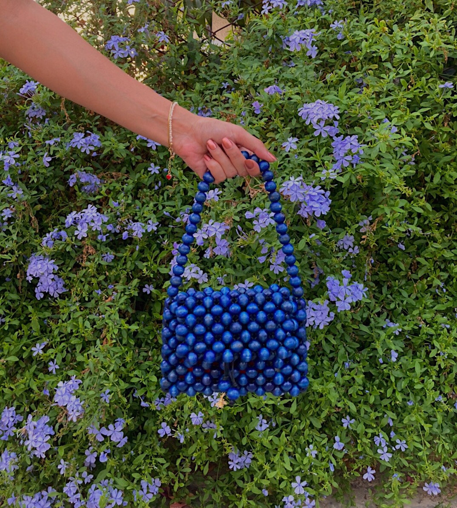 No 3 Blueberry Bag Small, Tote Bag, Wooden Bag, Luxury Bag, Handmade ...
