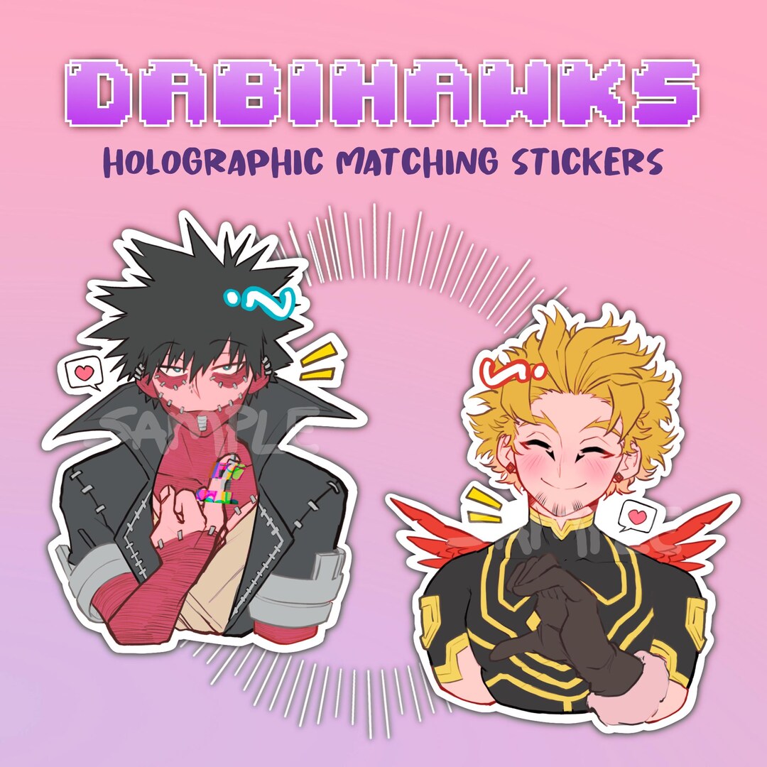Dabihawks - Holographic Matching Stickers - Etsy