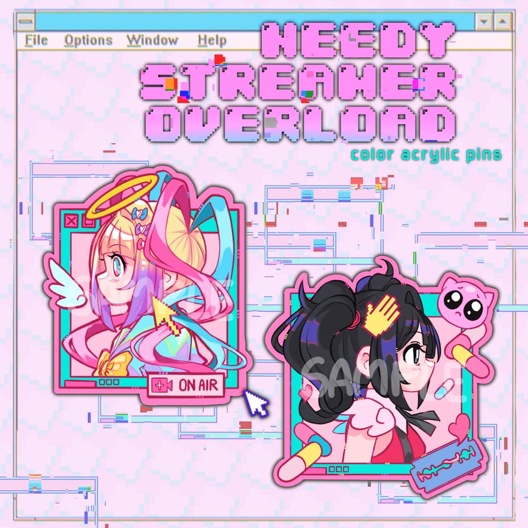 Needy Streamer Overload Acrylic Pins - Etsy Canada