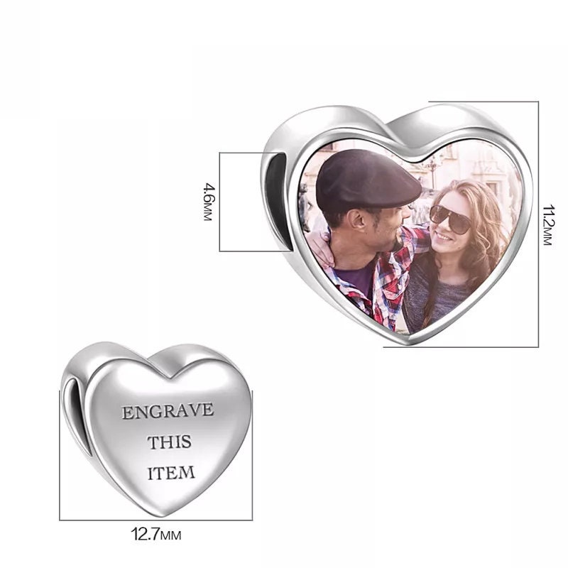 Personalized Charms With Photo Fit Pandora Bracelet Custom | Etsy