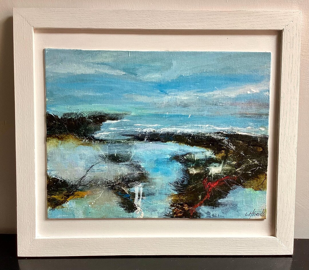 Original Trevone Beach Seascape Painting. Rocky Cornwall Coast ...
